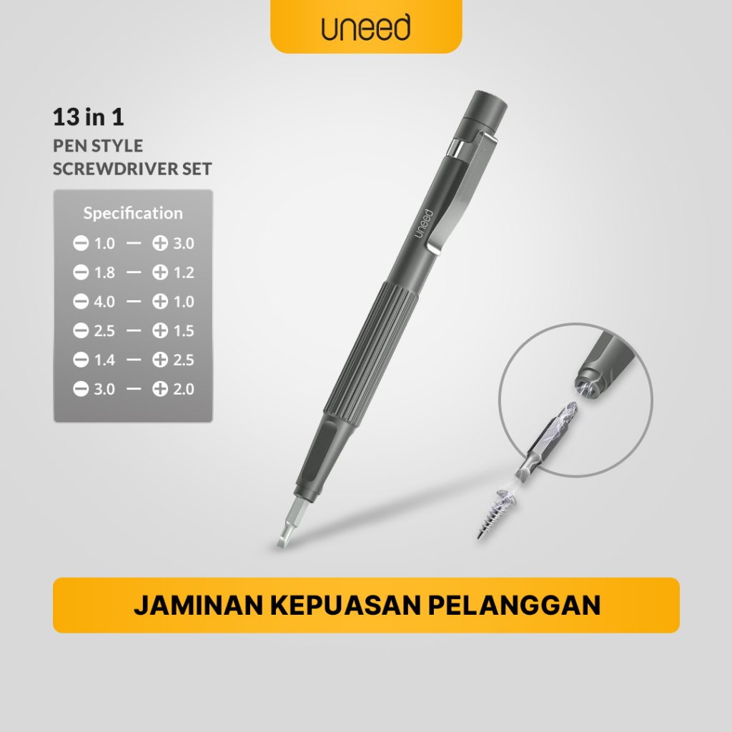 Jual UNEED 13 in 1 Precision Screwdriver Pen Style Premium Obeng Set - USD605 | Shopee Indonesia