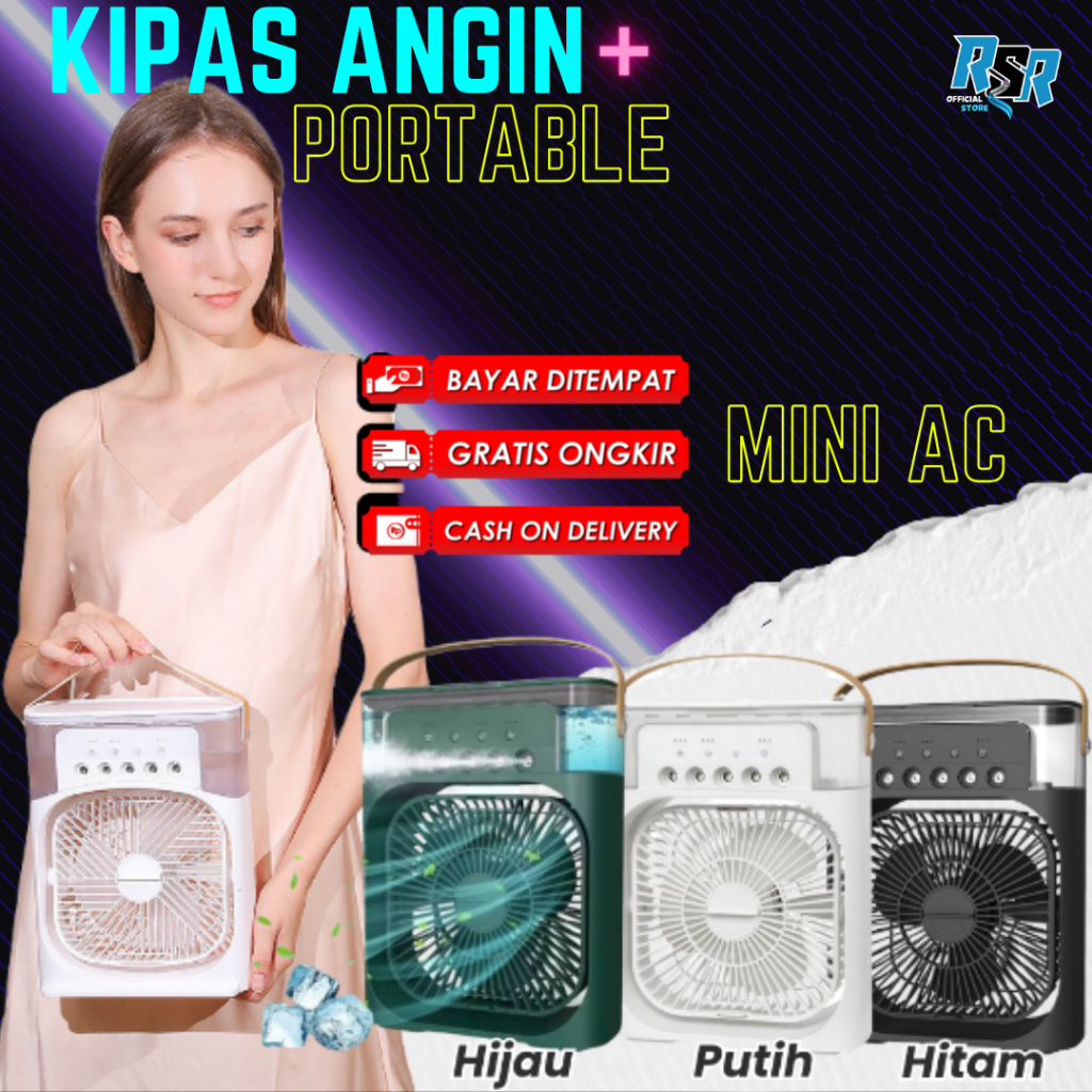 Jual Kipas Angin AC Portable Mini dengan Es Batu dan Humidifier ...
