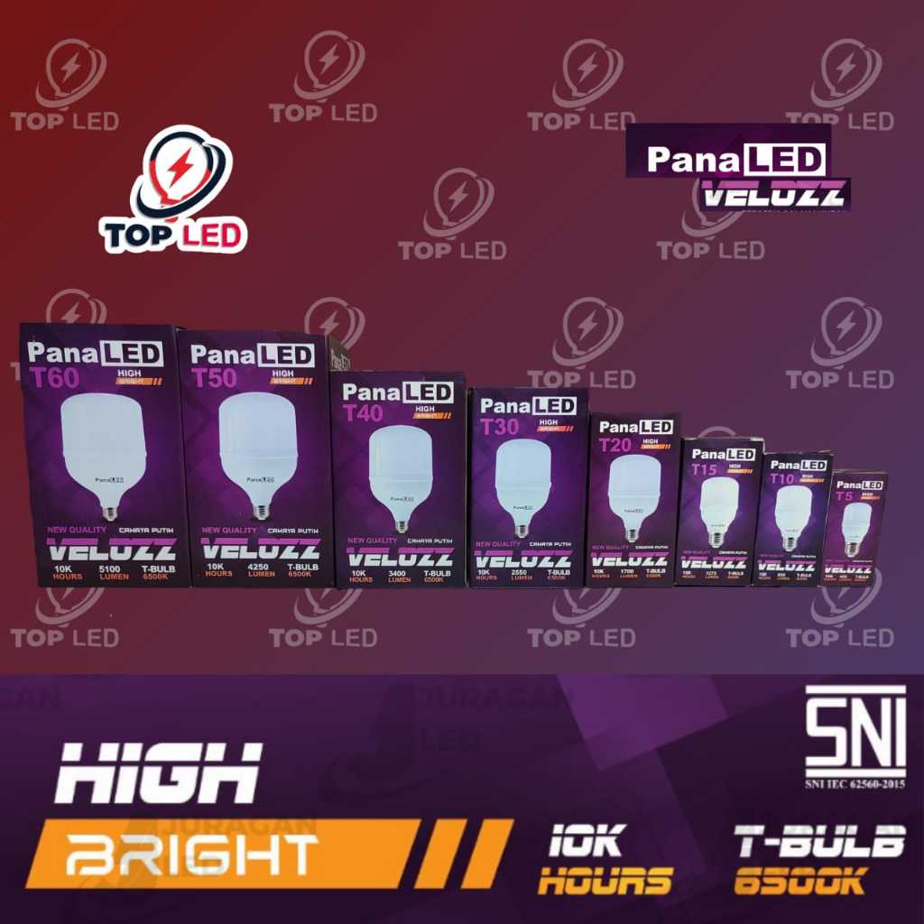 Jual Lampu Led PANALED VELOZ 5w 10w 15W 20W Cahaya Putih Lampu Led Bulb ...
