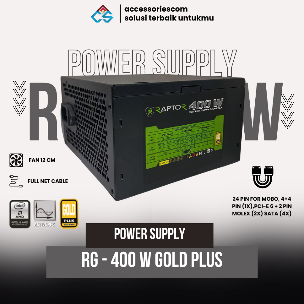 Jual Power Supply PSU 400W Gold+ PowerUp Vector 400 - Power Supply ...