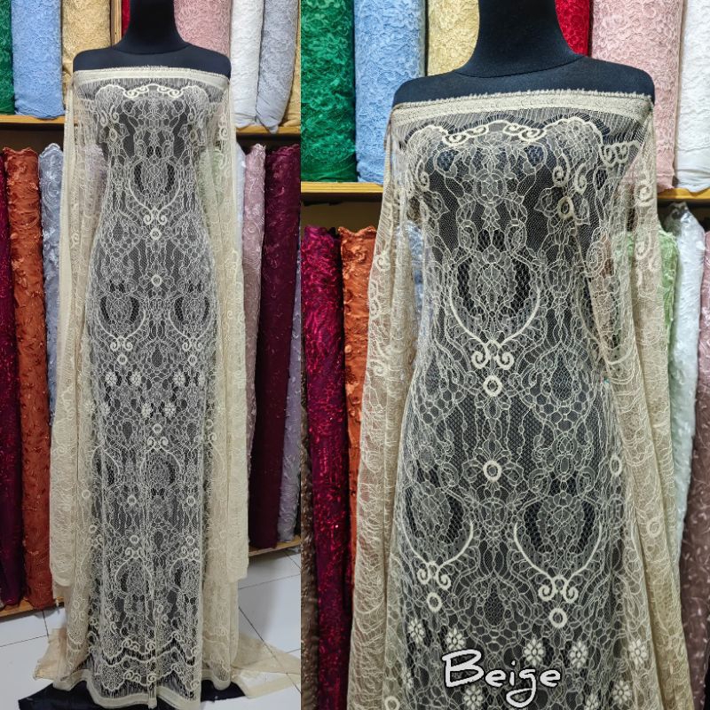 Jual KAIN BROKAT CHANTILY PANEL | Shopee Indonesia
