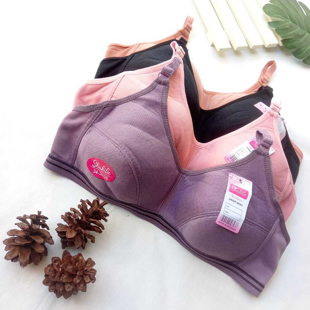 Jual Sport Bra Wanita Katun BH Tanpa Kawat Bra Non Busa Remaja Dewasa ...