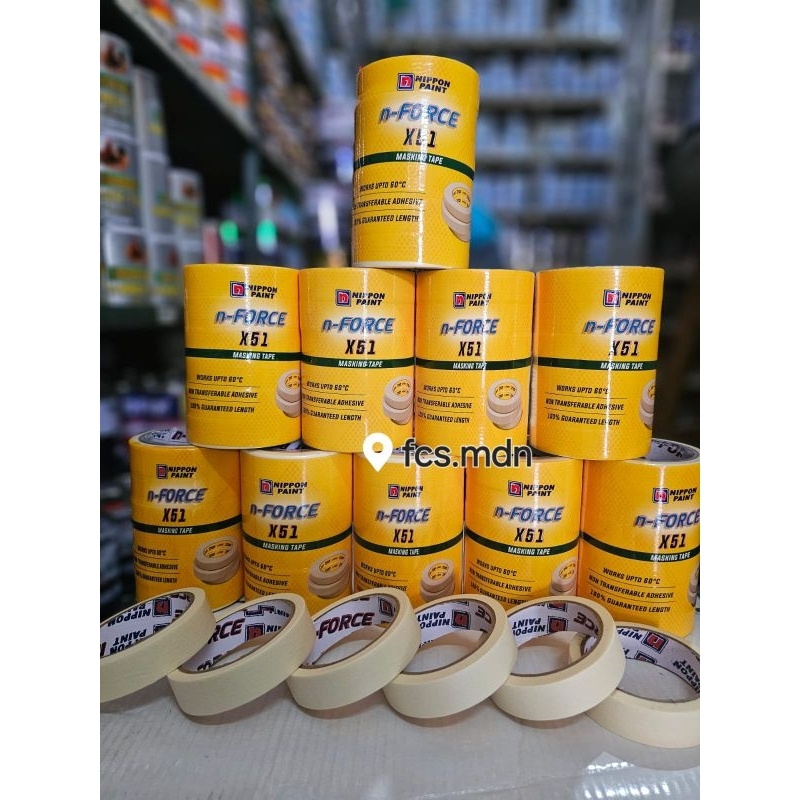 Jual MASKING TAPE NIPPON N-FORCE /kertas lem/ selotip kertas/perekat ...