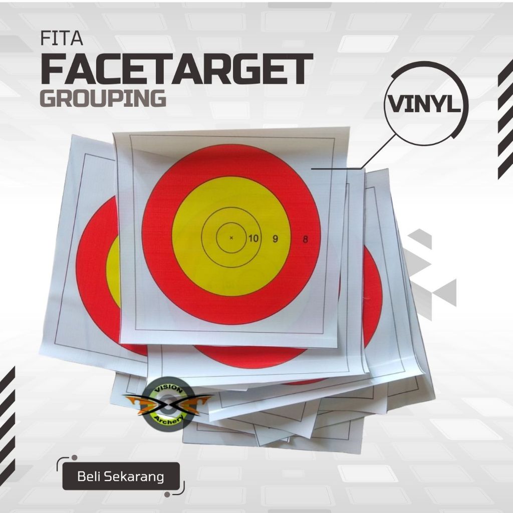 Jual Target Face Fita Model Grouping Face Target Outdoor / Print Target ...