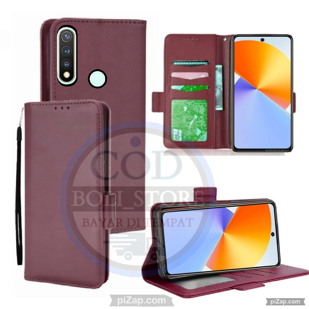 Jual CASE HP VIVO Y11 Y12 Y15 Y17 - PREMIUM-FLIP WALLET KULIT CASING ...