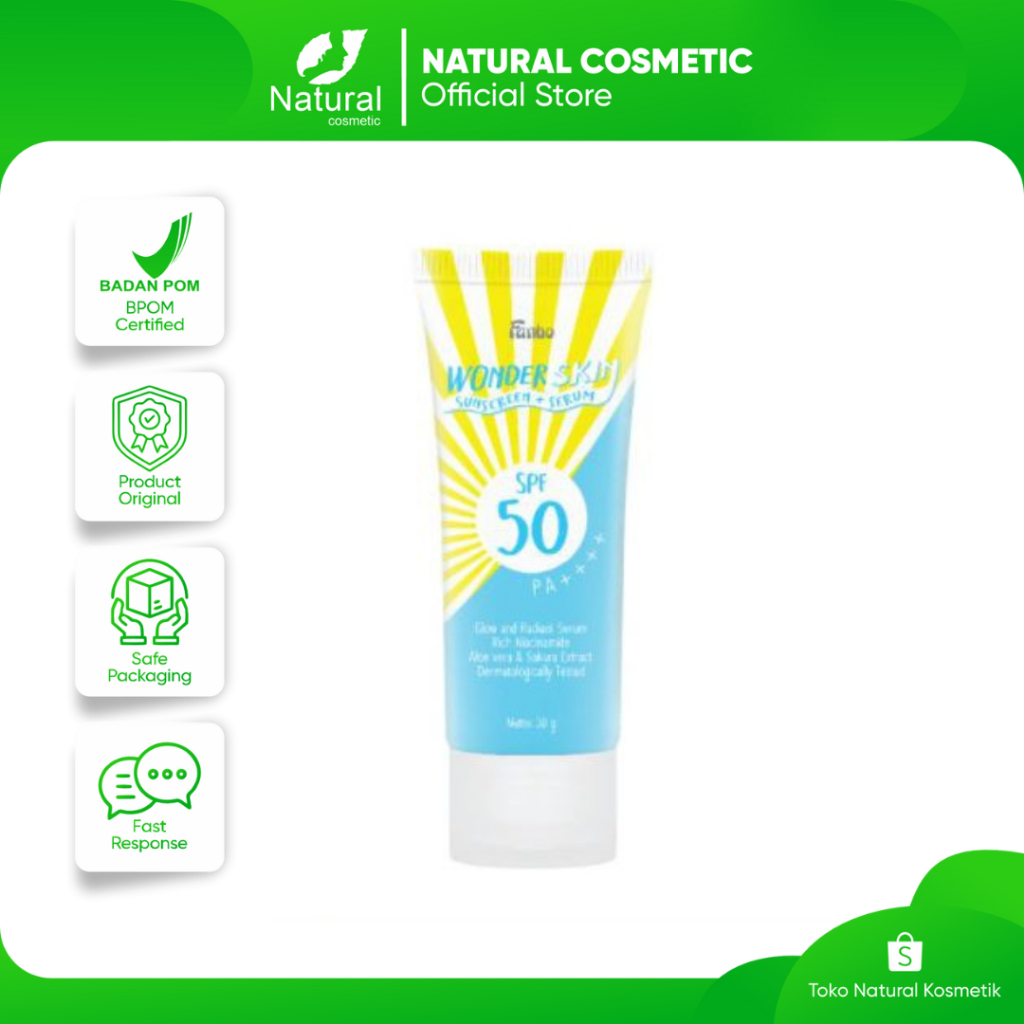 Jual Fanbo Wonder Skin Sunscreen & Serum - SPF 50 PA ++++ 30gr | Shopee ...