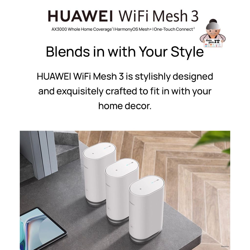Jual HUAWEI WiFi Mesh 3 AX3000 Whole Home Mesh Wi-Fi 6 Plus System ...