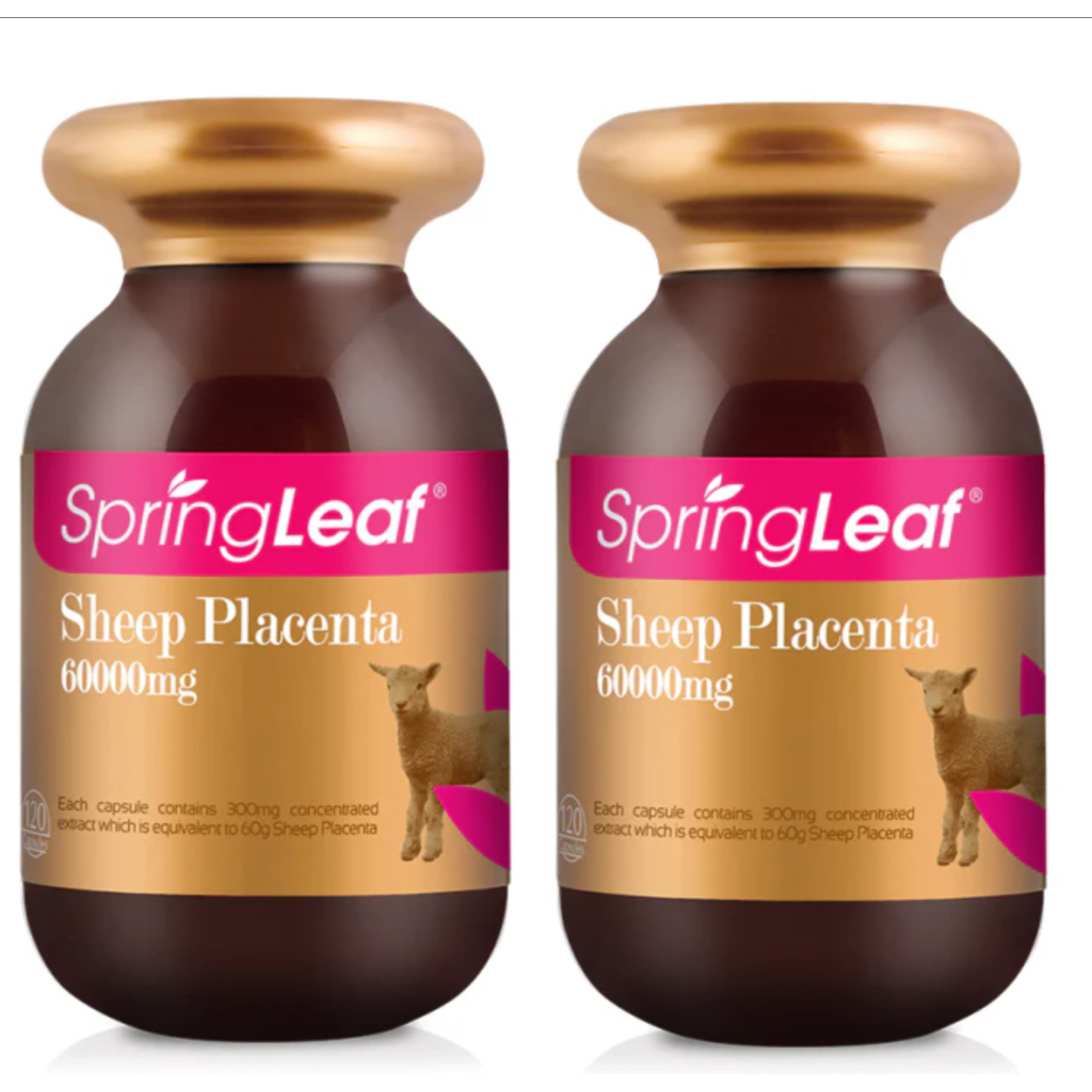 Jual Spring leaf/springleaf premium Sheep Placenta 80000mg 90 capsule ...