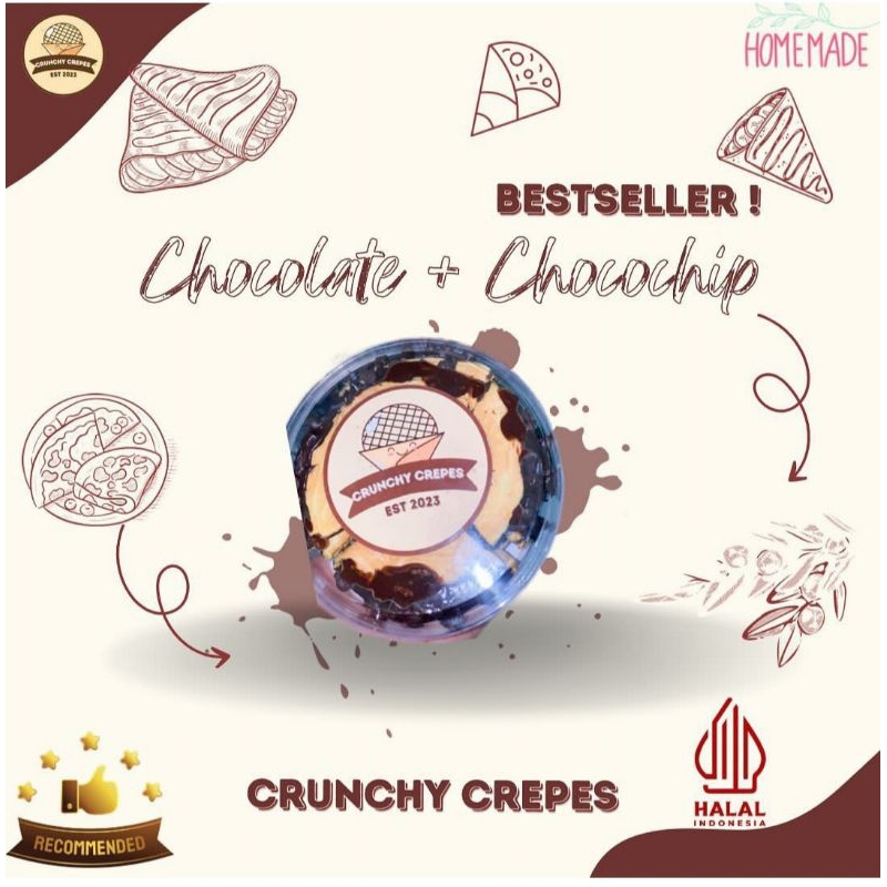 Jual CRUNCHY CREPES VAR CHOCOLATE+CHOCOCHIP | Shopee Indonesia