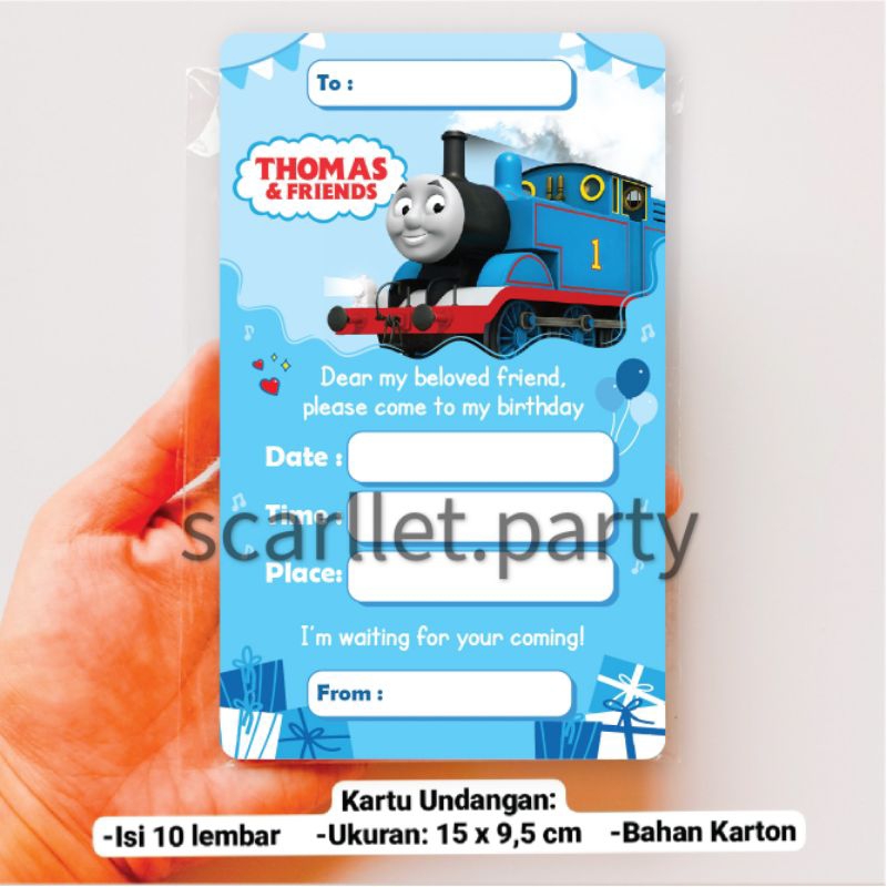 Jual KARTU UNDANGAN THOMAS AND FRIENDS TRAIN KERETA ULTAH ULANG TAHUN ...
