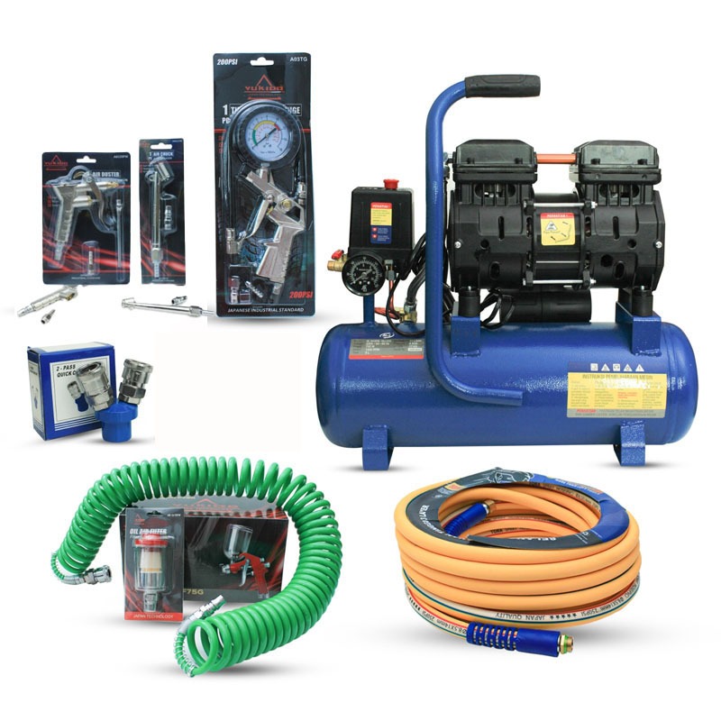 Jual PAKET TUKANG CAT LENGKAP! Kompresor Mini Pompa Angin Ban Mobil ...