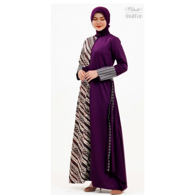 Jual Shafiy Delvia Baju Gamis Batik Etnik Tenun Lurik Kombinasi Toyobo ...