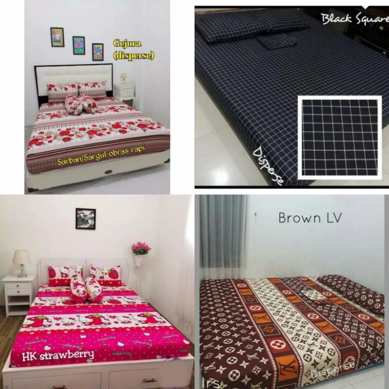 Jual Sprei Kasur Motif No 1 Ukuran 180x200cm | Shopee Indonesia