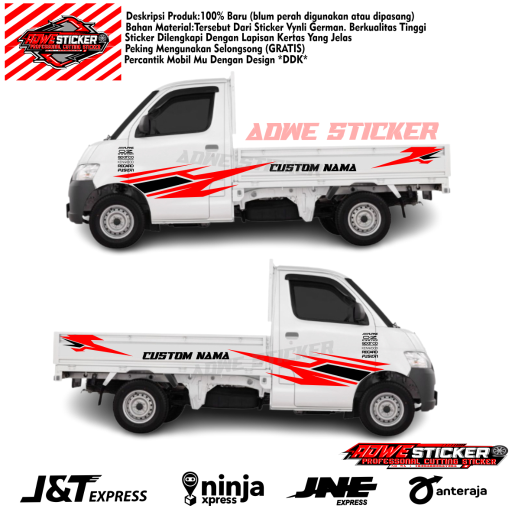 Jual sticker stiker mobil grand max, l300, t120ss ,carry pick up ...