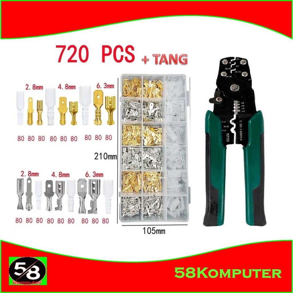 Jual Terminal Skun Gepeng Male Female 270 315 720 Pcs Paket Lengkap ...