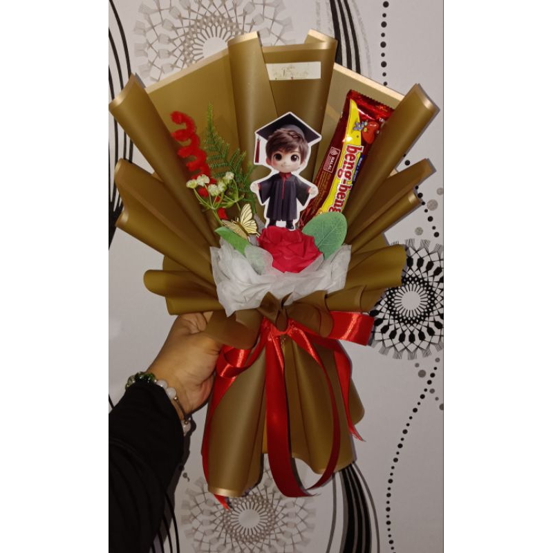 Jual Buket Topper Wisuda snack dan bunga Graduation/Sidang/Skripsi ...