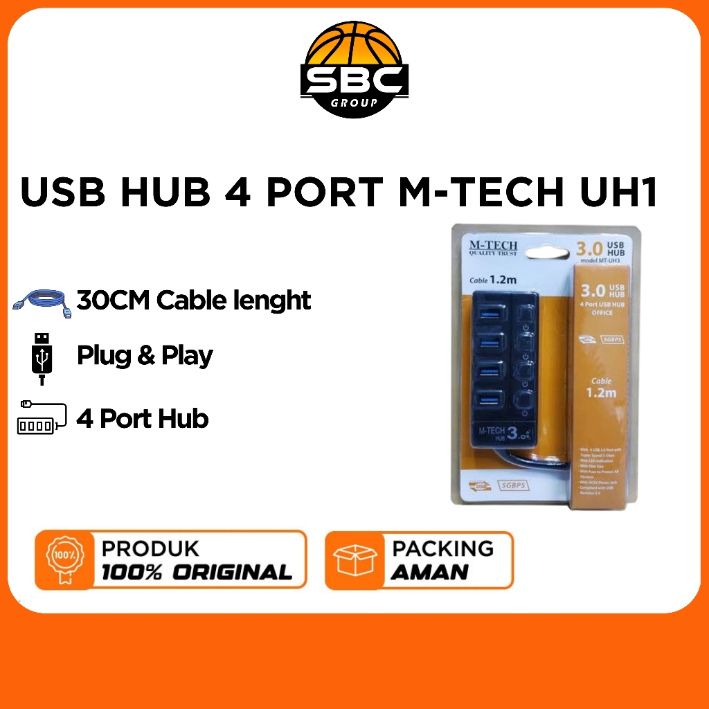 Jual USB HUB 4 PORT M-TECH UH1 | Shopee Indonesia