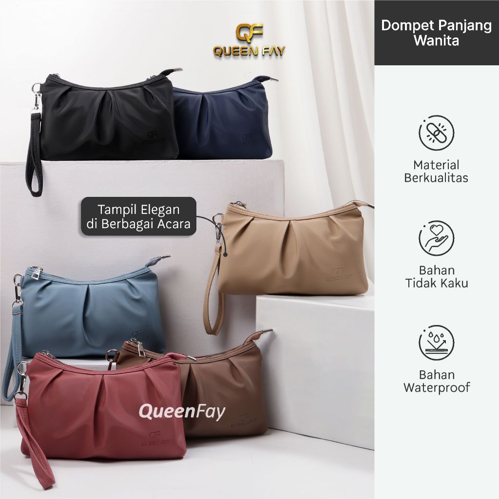 Jual Queen Fay Pouch Dompet Slingbag Selempang Wanita Simple Minimalis ...