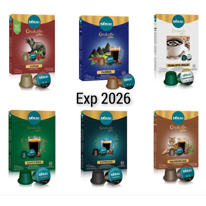 Jual EXCELSO CAPSULE UNAKAFFE kopi kapsul excelso unakaffe ALL VARIAN ...