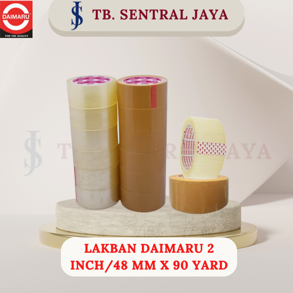 Jual Lakban Daimaru 2 Inch x 90 yard/Lakban bening/Lakban Coklat/Lakban Besar/Isolasi Bening ...