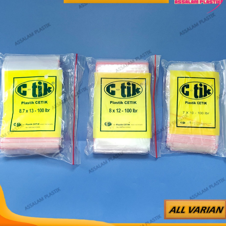 Jual Plastik KLIP CETIK All Varian Sedang / Klip Obat uk sedang Cm Pe ...