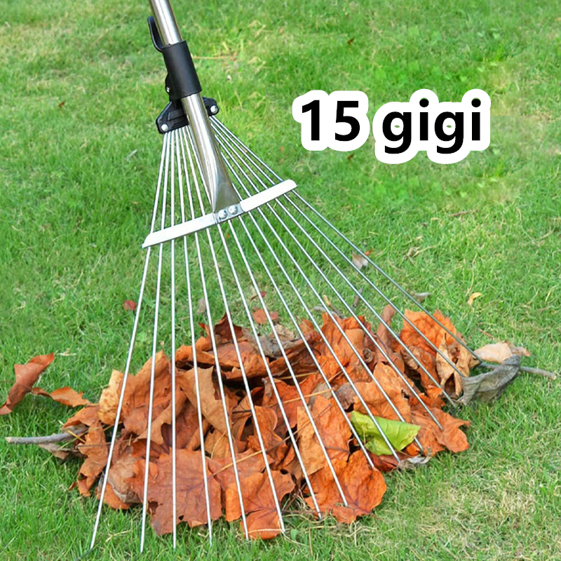 Jual Teleskopik Garpu Sapu Daun Sapu Garpu Taman Besi Garden Rake Dapat ...
