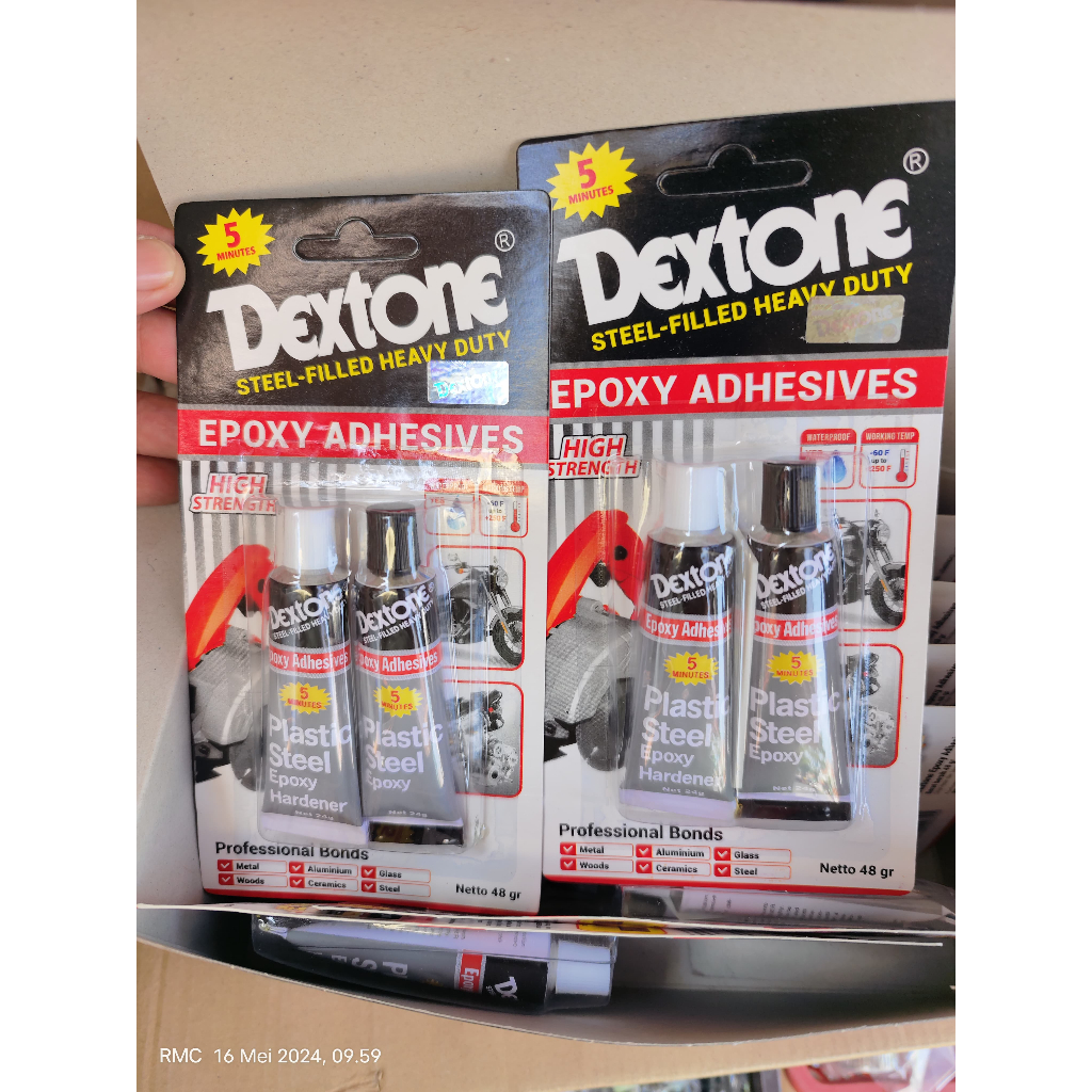 Jual DEXBOND EPOXY 5 Menit 48 GR Plastik Steel Lem Besi Campur ...
