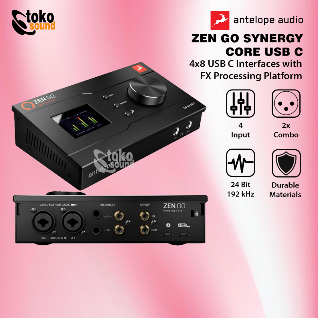 Jual Antelope Zen Go Synergy Core USB C Desktop 4x8 Audio Interface | Shopee Indonesia