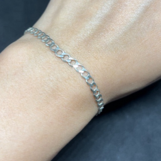 Jual Gelang Perak Silver Asli 925 Anti Karat Pria Wanita Polos Pipih ...