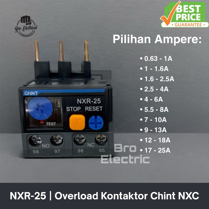 Jual Overload NXR-25 CHINT NXR25 ( 1A 1.6A 2.5A 4A 6A 8A 10A 13A 18A 25A ) | Shopee Indonesia
