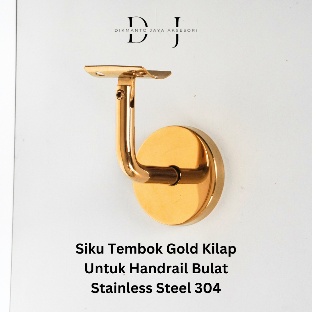 Jual Siku Tembok Gold Untuk Handrail Bulat Stainless Steel 304 ...