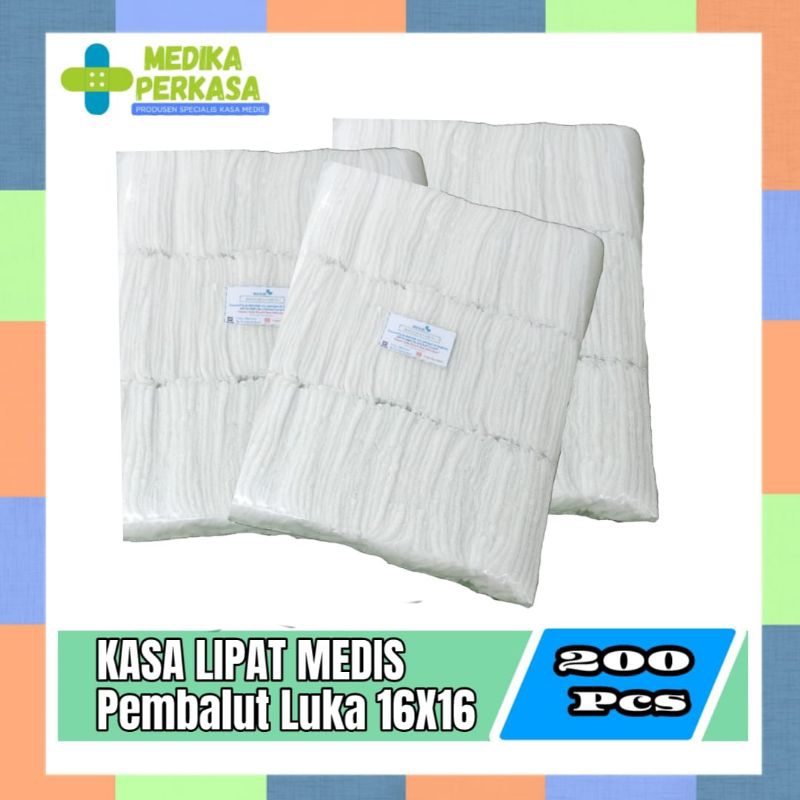 Jual Kasa Lipat Medis Kain Perban Luka Ukuran 16x16 Isi 200 Pcs ...
