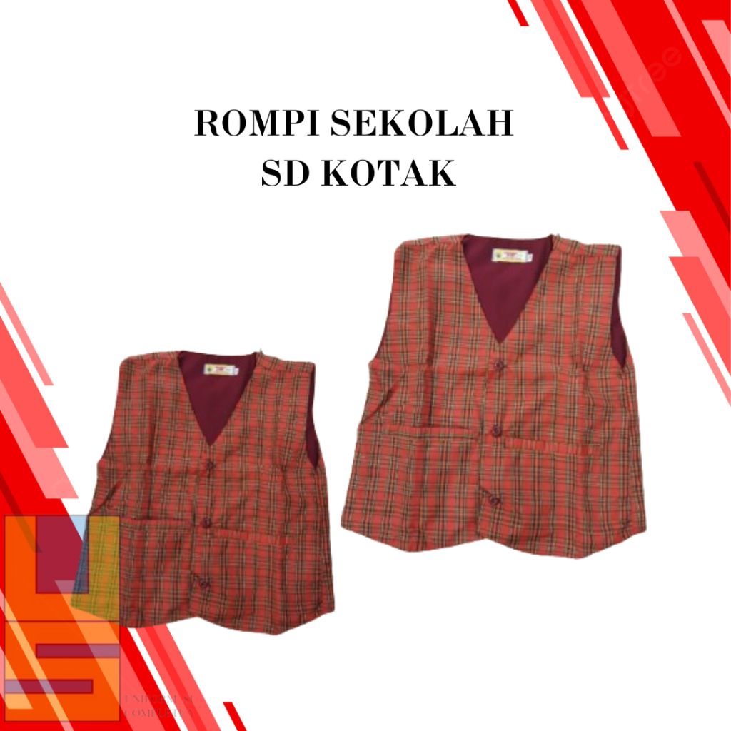 Jual ROMPI SEKOLAH SD SMP POLOS DAN KOTAK | Shopee Indonesia