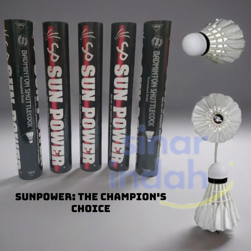 Jual Shuttlecock Kok badminton Bulu Tangkis Sun Power SunPower ORI ...