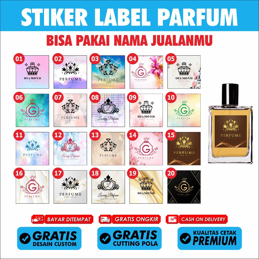 Jual STIKER LABEL PARFUM | STIKER PERFUME | STIKER PARFUM CUSTOM DESAIN ...