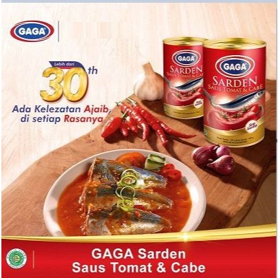 Jual Sarden Gaga Tomato & Chillie 155gr (2pcs) | Shopee Indonesia