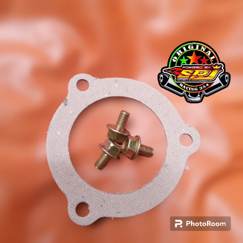 Jual 3 baut dan gasket perpack packing pack knalpot satria fu standar ...