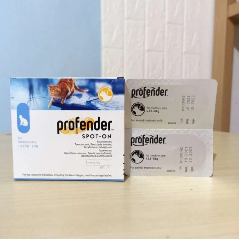 Jual Profender Medium Cat - Obat Cacing Tetes untuk Kucing 2.5 - 5 Kg ...