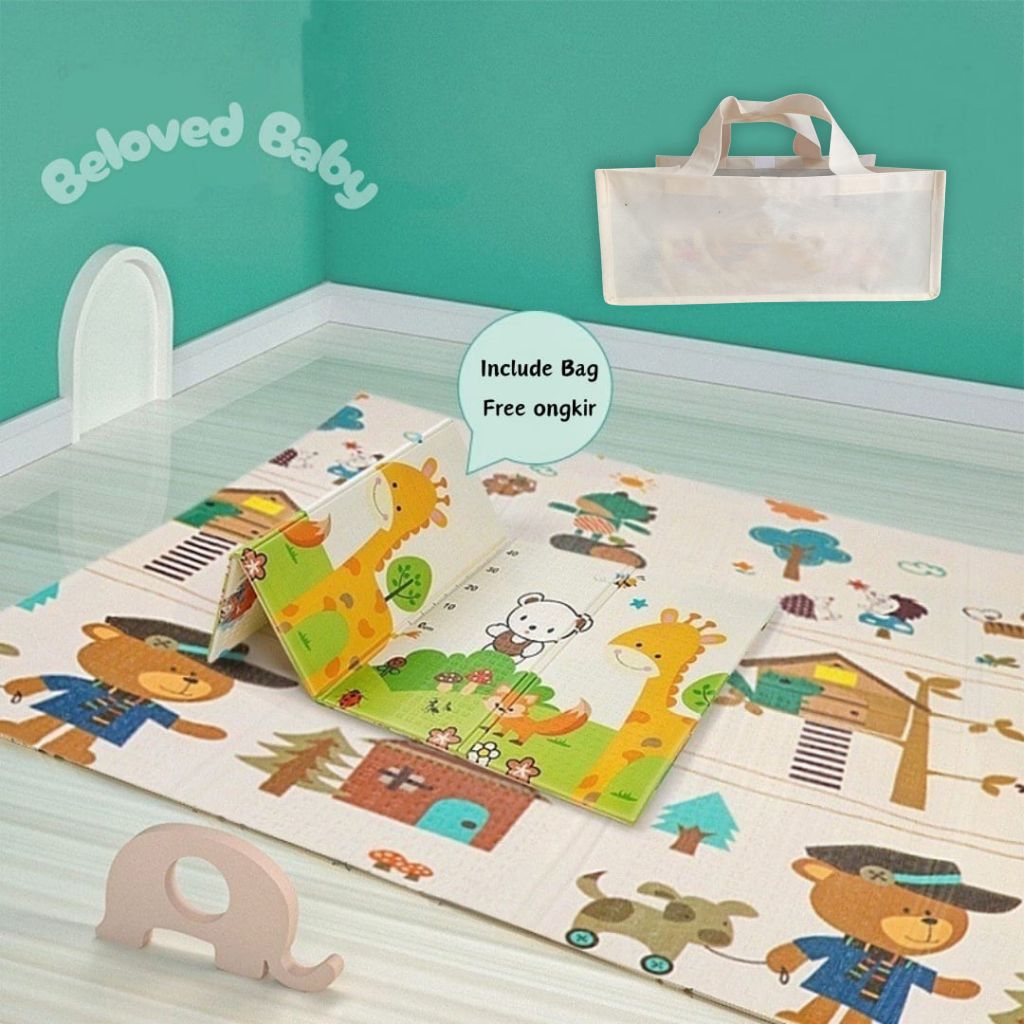 Jual Playmat Lipat Premium Matras Baby Empuk Dual Motif Lucu | Kasur ...