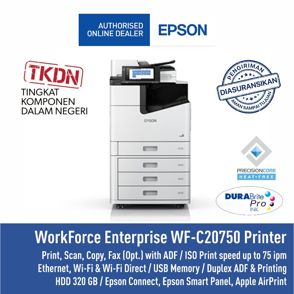 Jual PRINTER FOTOCOPI PHOTOCOPY EPSON WF-C20750 WF C20750 A3 GANTI ...