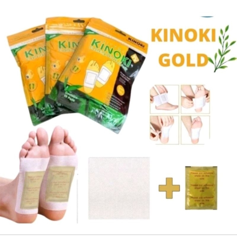 Jual kinoki gold emas plastik koyo kaki detox asli original 1 box isi ...