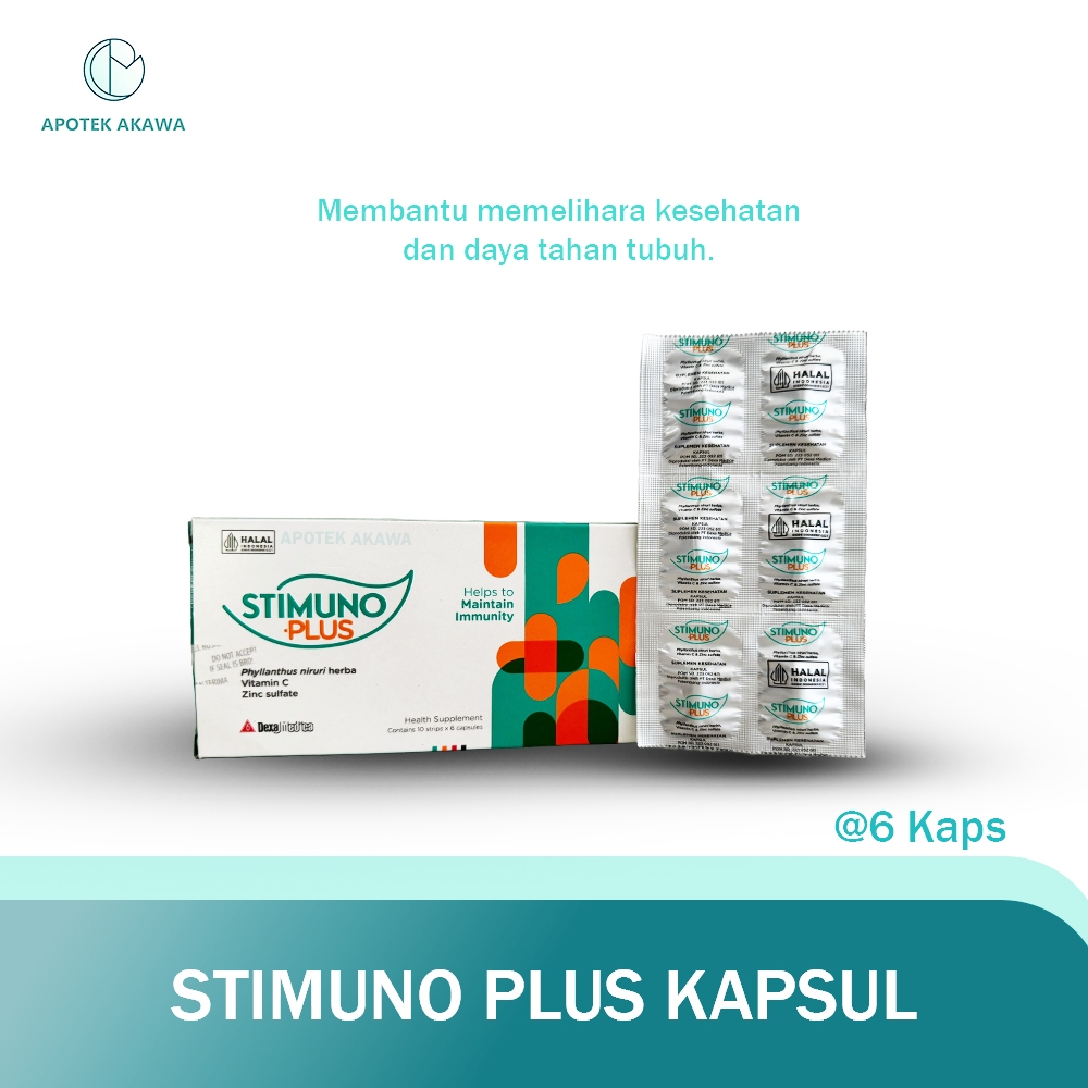 Jual STIMUNO PLUS KAPSUL @6 KAPS / VITAMIN DAYA TAHAN TUBUH / APOTEK ...
