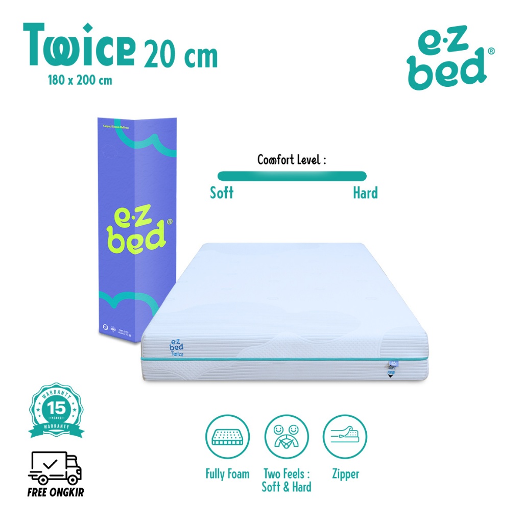 Jual E-Z BED - Kasur Matras Spring Bed - Twice Ukuran 180x200 | Shopee ...