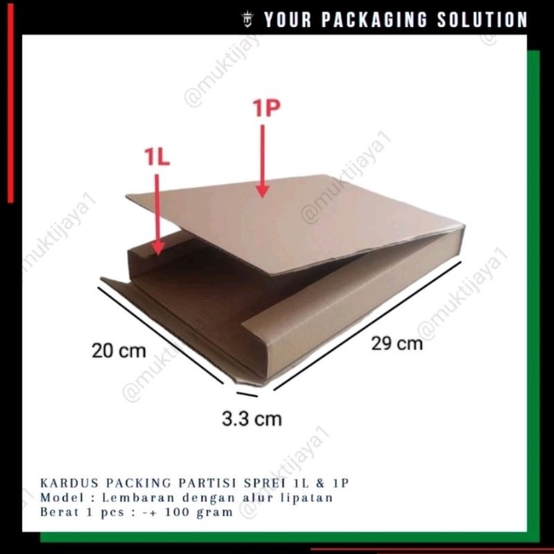 Jual PARTISI SPREI 1 (1L & 1P) • 29x20x3.3cm • Kardus/ Karton Lembaran ...