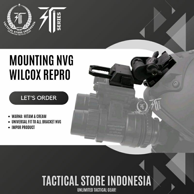 Jual Mounting NVG Wilcox Repro PM HITAM & CREAM - Mounting NVG New ...