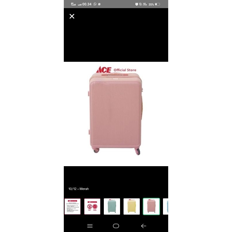 Jual Ace Supercase Cheesecake Koper Tsa Lock - Merah 24 inci | Shopee ...
