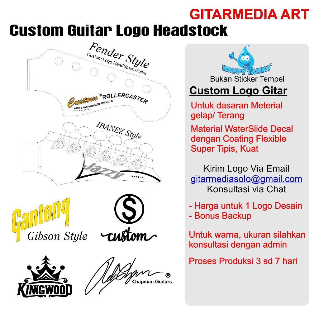 Jual Custom logo gitar Sesuai desain customer suka suka | Shopee Indonesia
