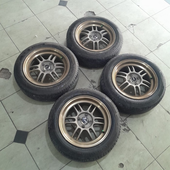 Jual Velg Enkei Rpf01 Ring 15x6,5 Lubang 4x100 et35 + Ban GT 185 60 R15 cocok Brio Ayla City ...