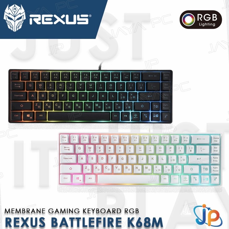 Jual Modern Keyboard Gaming Mini Rexus Battlefire K68M RGB LED | Shopee ...