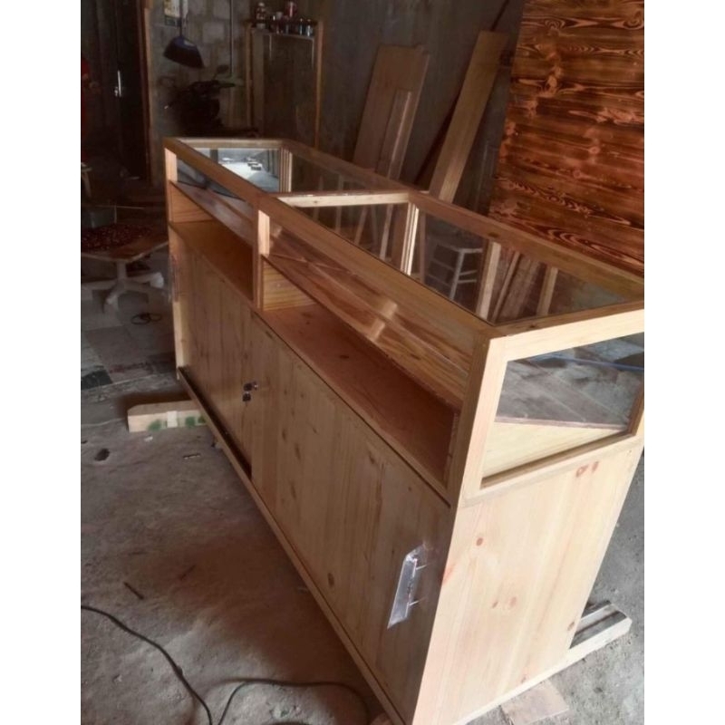 Jual Etalase jualan siap pake kayu jati belanda | Shopee Indonesia